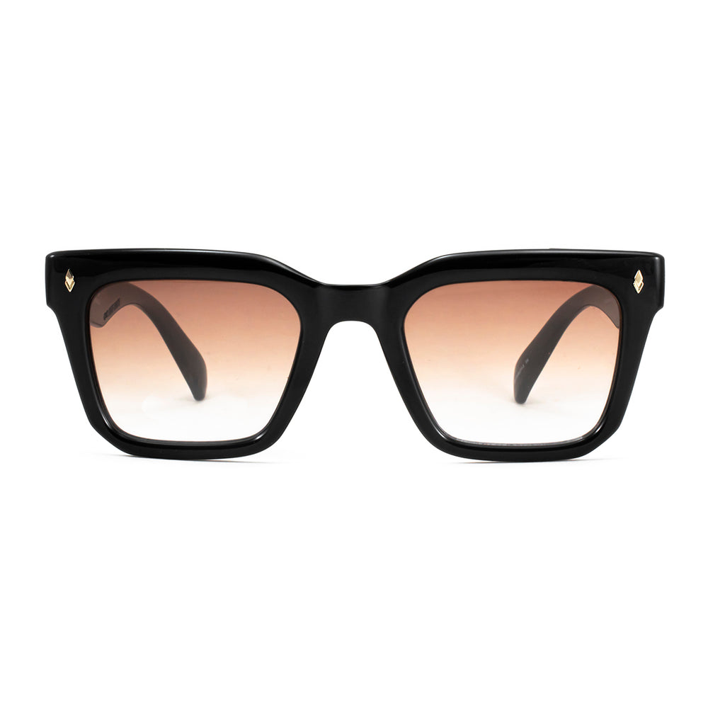 Anteojos De Sol Jacobs Negro Brillo Lente Marron Degrade Eco ...